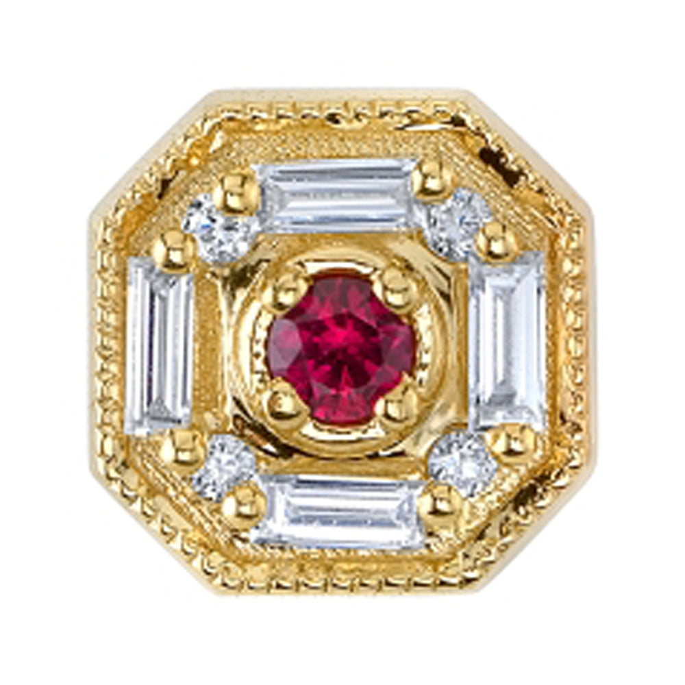 BVLA - Body Vision "The Watcher" Threaded End in Gold with Diamond ...