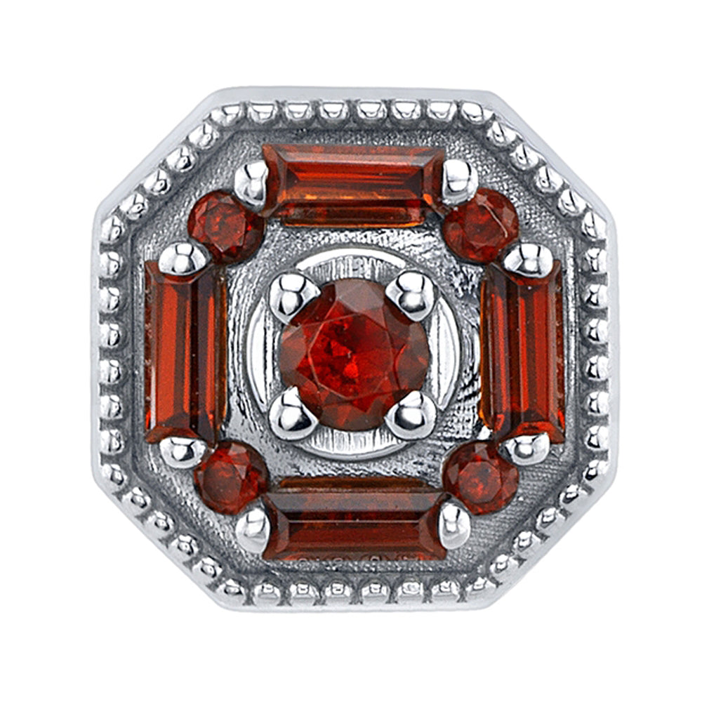 BVLA - Body Vision "The Watcher" Threaded End in Gold with Garnet ...