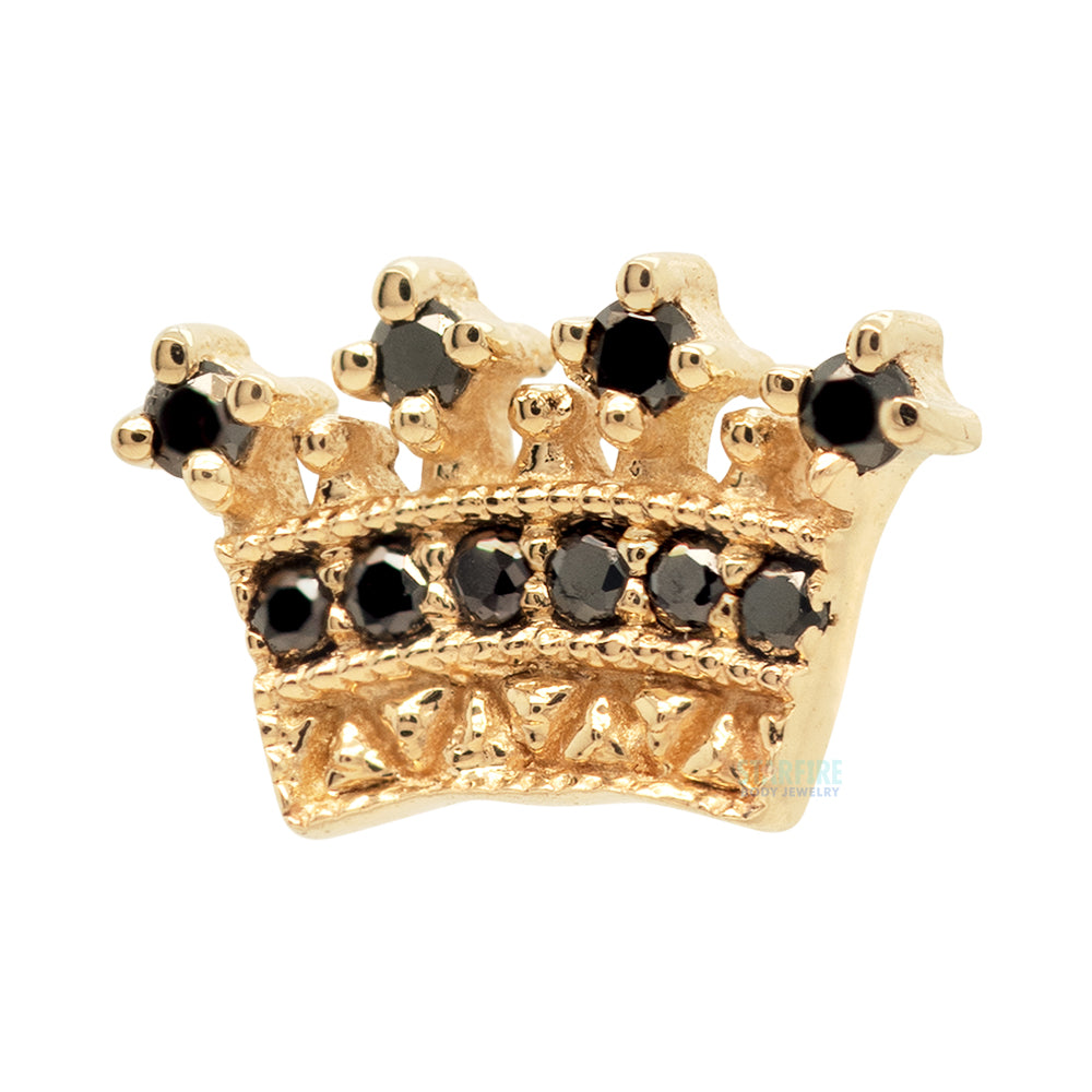BVLA - Body Vision "Crown Jewel" Threaded End in Gold with Black ...