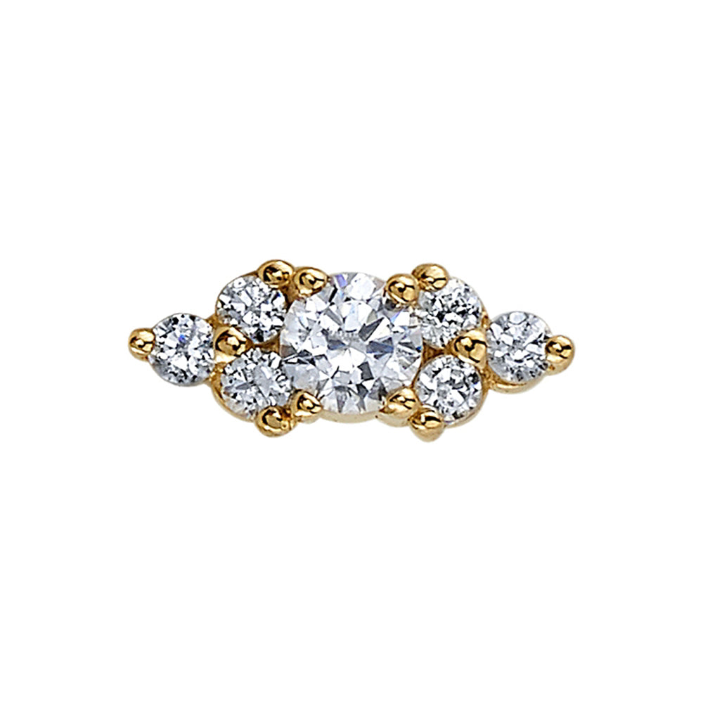 BVLA - Body Vision threadless: "Embrace" Pin in Gold with Diamonds ...