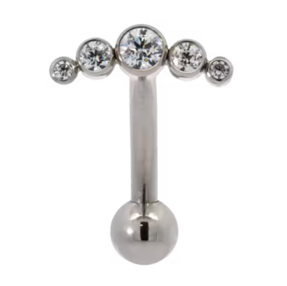 Leroi "Sparkle" Faceted Gem Micro Curve – Starfire Body Jewelry Company