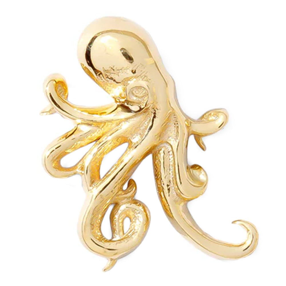 Tawapa threadless: Octopus Pin in Gold – Starfire Body Jewelry Company