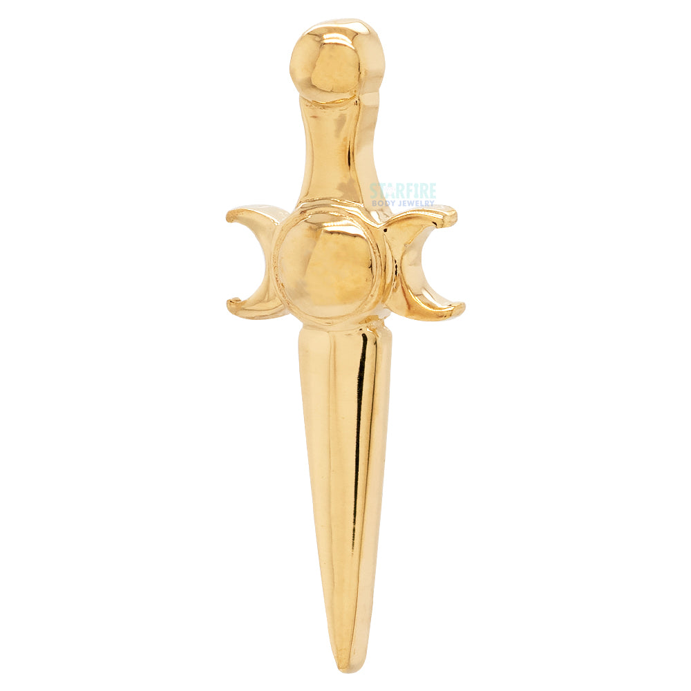 Industrial Strength threadless: Dagger #2 End in Gold – Starfire Body ...