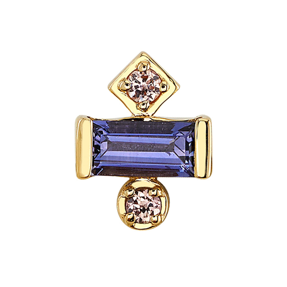 BVLA - Body Vision "Tesla Babe" Threaded End in Gold with Iolite ...