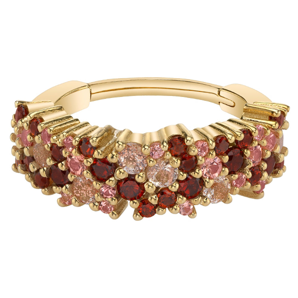 BVLA - Body Vision "Stardust" Hinge Ring in Gold with Oregon Sunstone ...