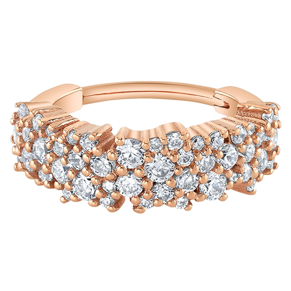 BVLA - Body Vision "Stardust" Hinge Ring in Gold with White CZ's ...