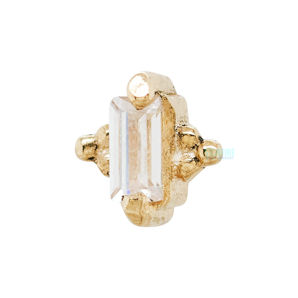 Tawapa threadless: "Juliette" Pin in Gold with Gemstone – Starfire Body ...