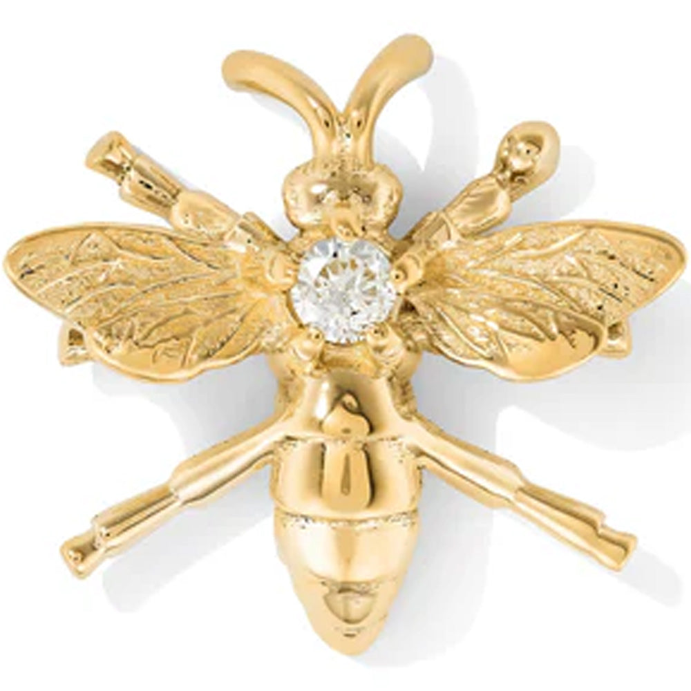 Tawapa threadless: "Wasp" Pin in Gold with Gemstone – Starfire Body ...
