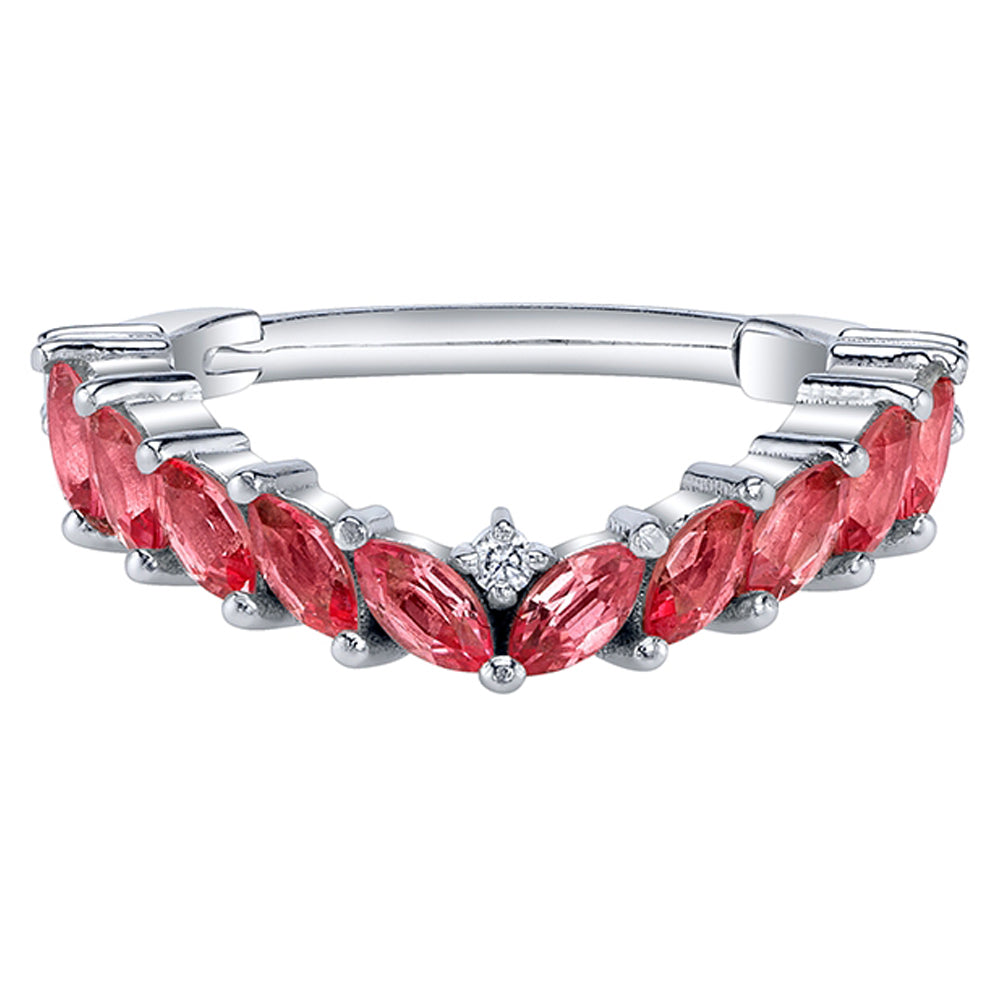 BVLA - Body Vision "Carmel" Hinge Ring in Gold with Padparadscha ...