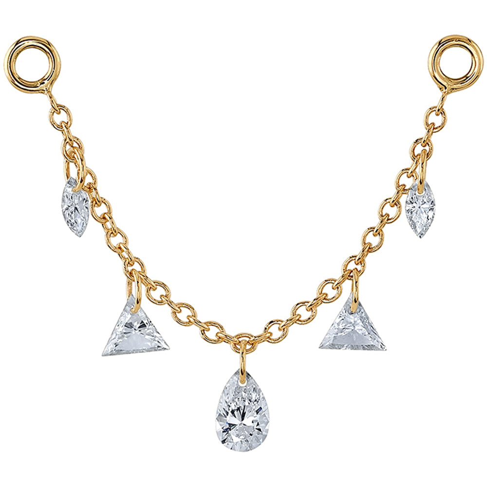 BVLA - Body Vision "Brixton" Chain Attachment in Gold with DIAMONDS ...