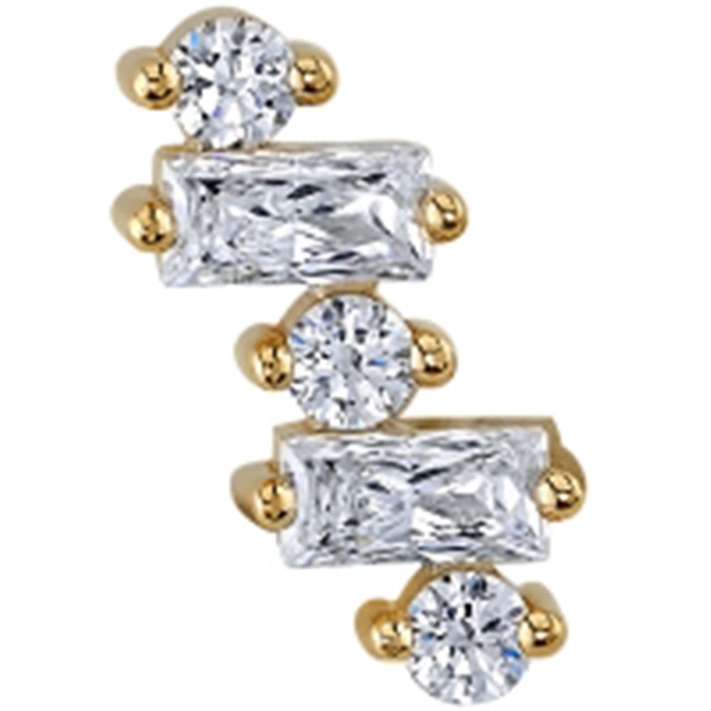 BVLA - Body Vision "Divina" Threaded End in Gold with DIAMONDS ...
