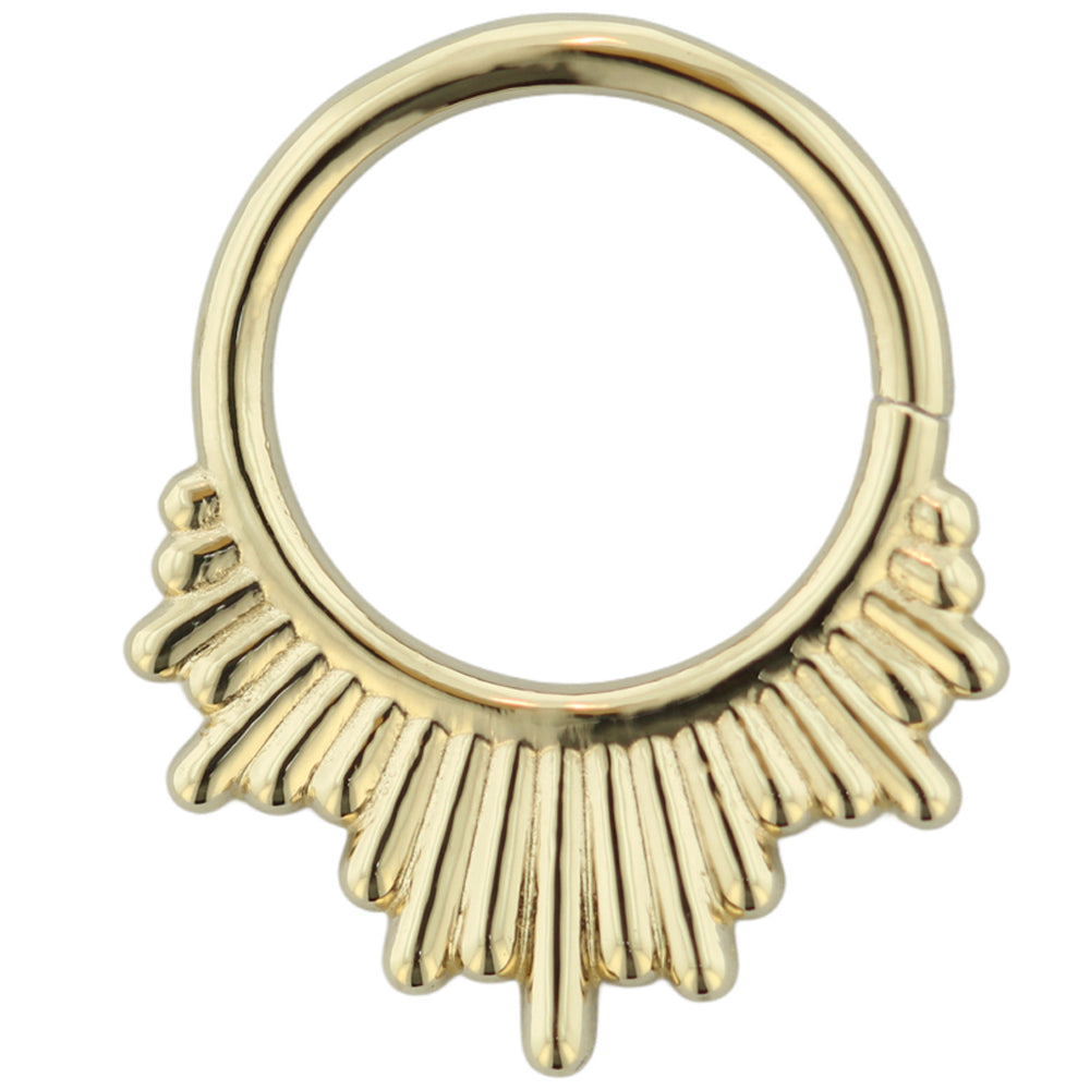 Industrial Strength "Staggered Chimes" Continuous Ring #8 in Gold ...