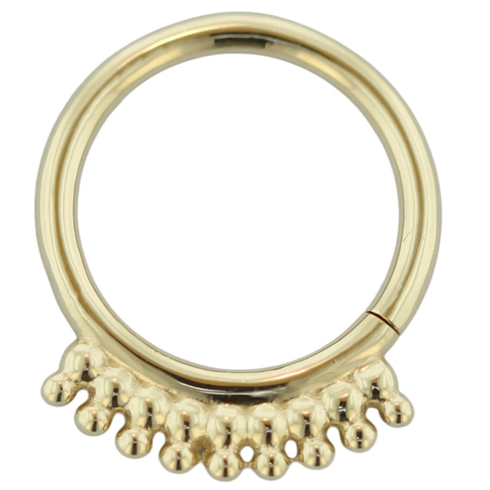 Industrial Strength Bead Rows Continuous Ring #1 in Gold – Starfire ...
