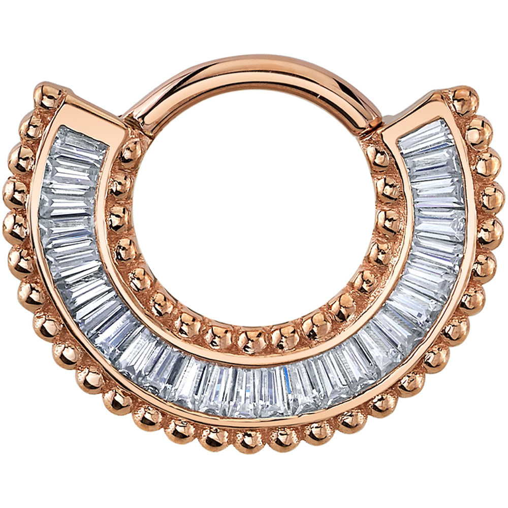 BVLA - Body Vision "Viaje" Hinge Ring in Gold with White CZ's ...