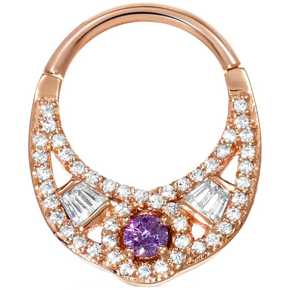BVLA - Body Vision "La Mirada" Hinge Ring in Gold with White CZ ...