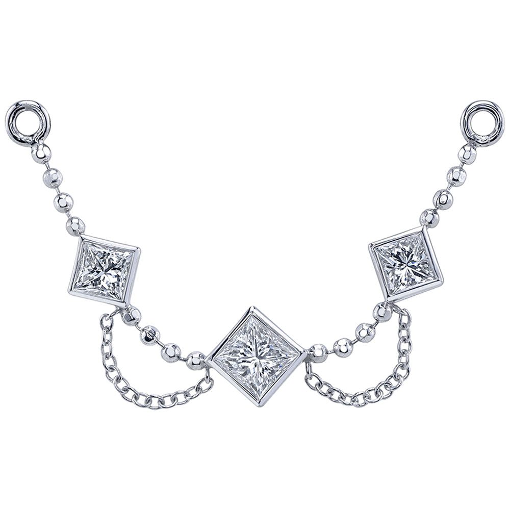 BVLA - Body Vision "Zephyr" Chain Attachment in Gold with Genuine White ...
