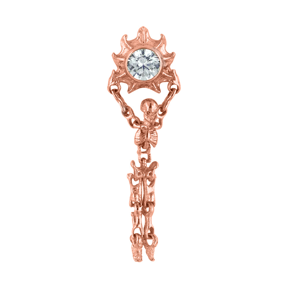 Anatometal 2.5mm "Golden Requiem" Threaded End in Rose Gold with ...