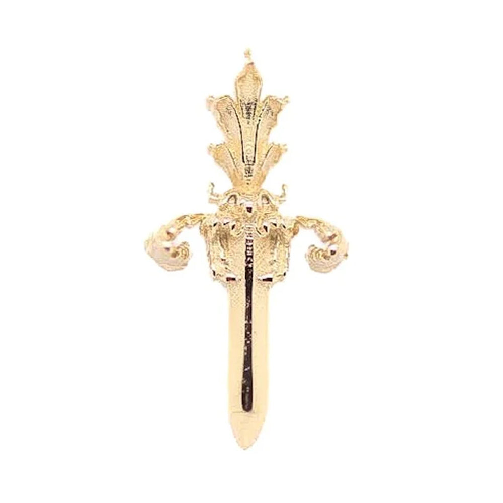 AuAdore "Royal Dagger" Threaded End in Gold – Starfire Body Jewelry Company