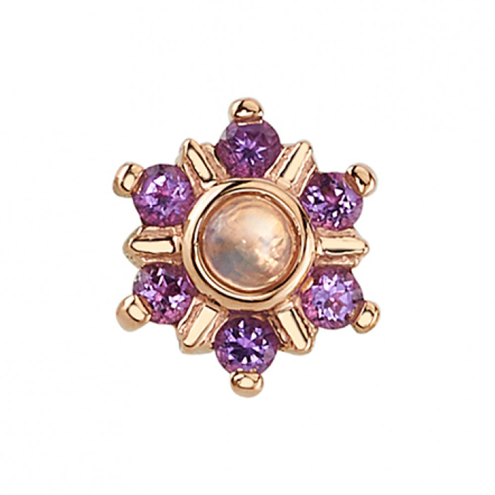 BVLA - Body Vision threadless: "Mini Toltec" Pin in Gold with Amethyst ...