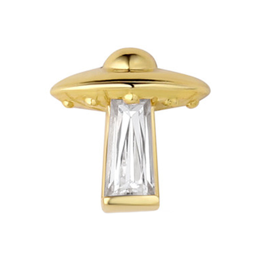 Industrial Strength threadless: "Beam Me Up" with Faceted Gem End in ...