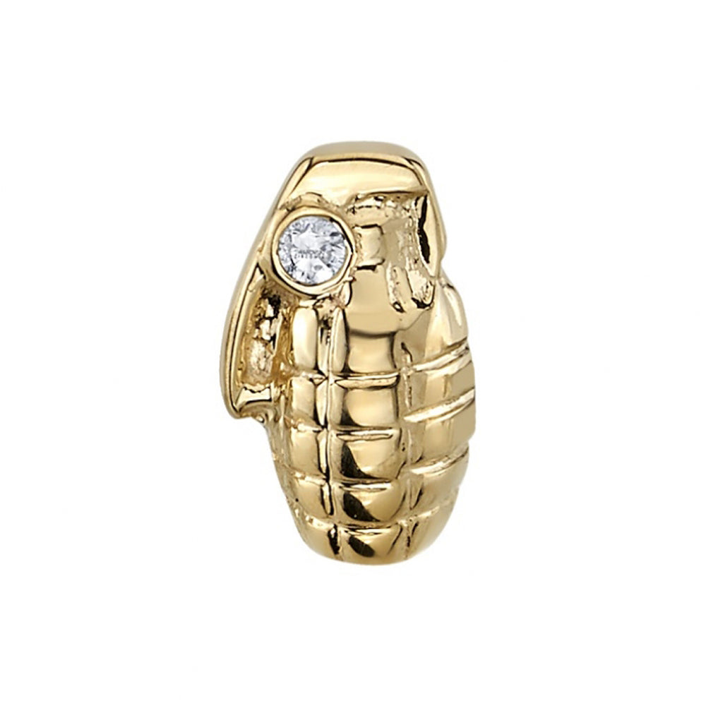 BVLA - Body Vision "Grenade" Threaded End in Gold with Diamond ...