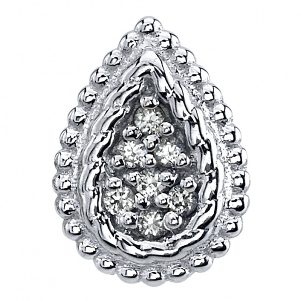 BVLA - Body Vision "Kendra Pear" Threaded End in Gold with DIAMONDS ...