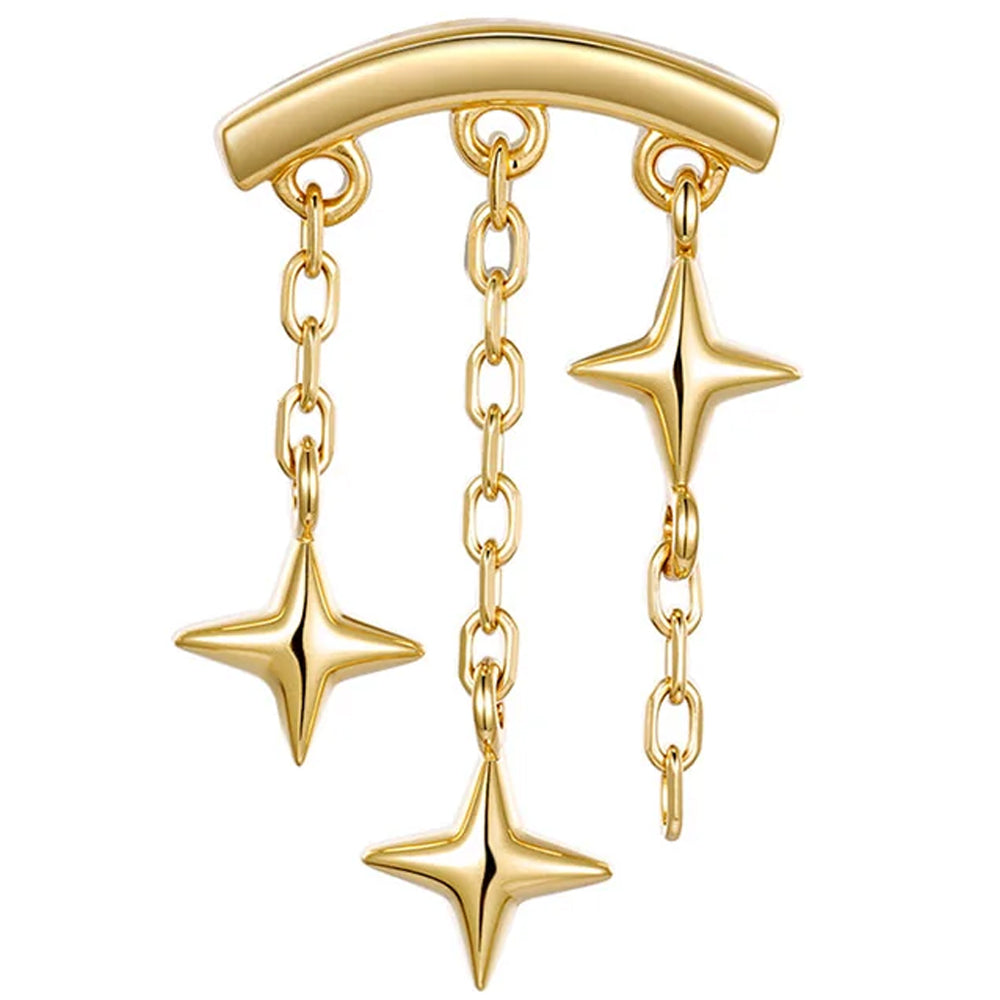 Modern Mood threadless: "Orion" End with Chains in Gold – Starfire Body ...