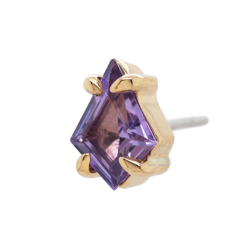 Modern Mood threadless: Claw Set Freeform Solitaire Sapphire End in ...