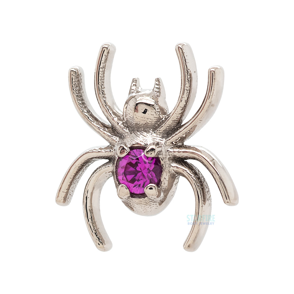 Anatometal threadless: Spider End in Gold with Brilliant-Cut Gem ...