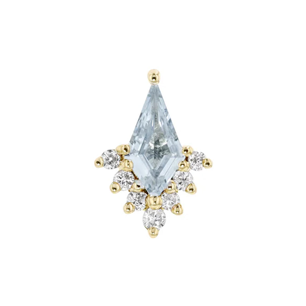 Modern Mood threadless: "Jasmine" End in Gold with Sky Blue Topaz ...