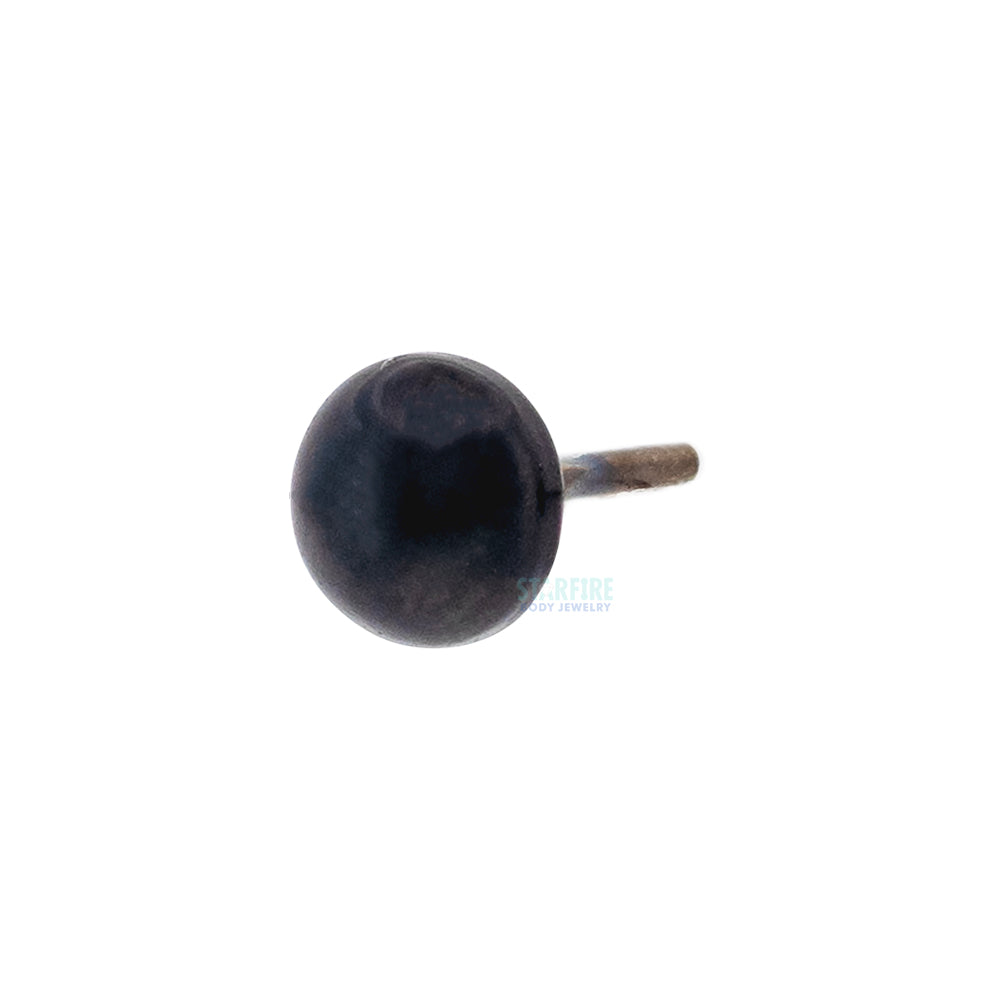 Black Forest Jewelry threadless: Matte Dome End in Black Niobium ...