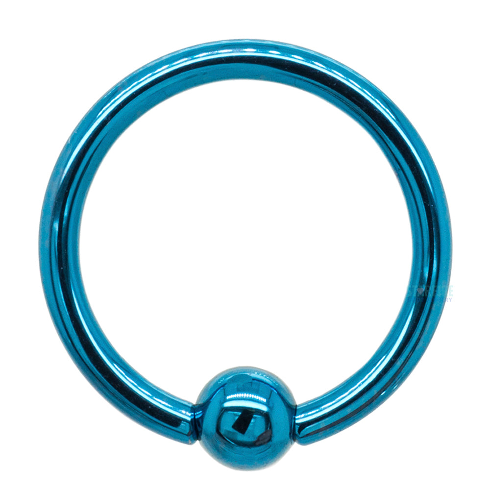 Titanium Captive Bead Ring (CBR) - LB – Light Blue – Starfire Body ...
