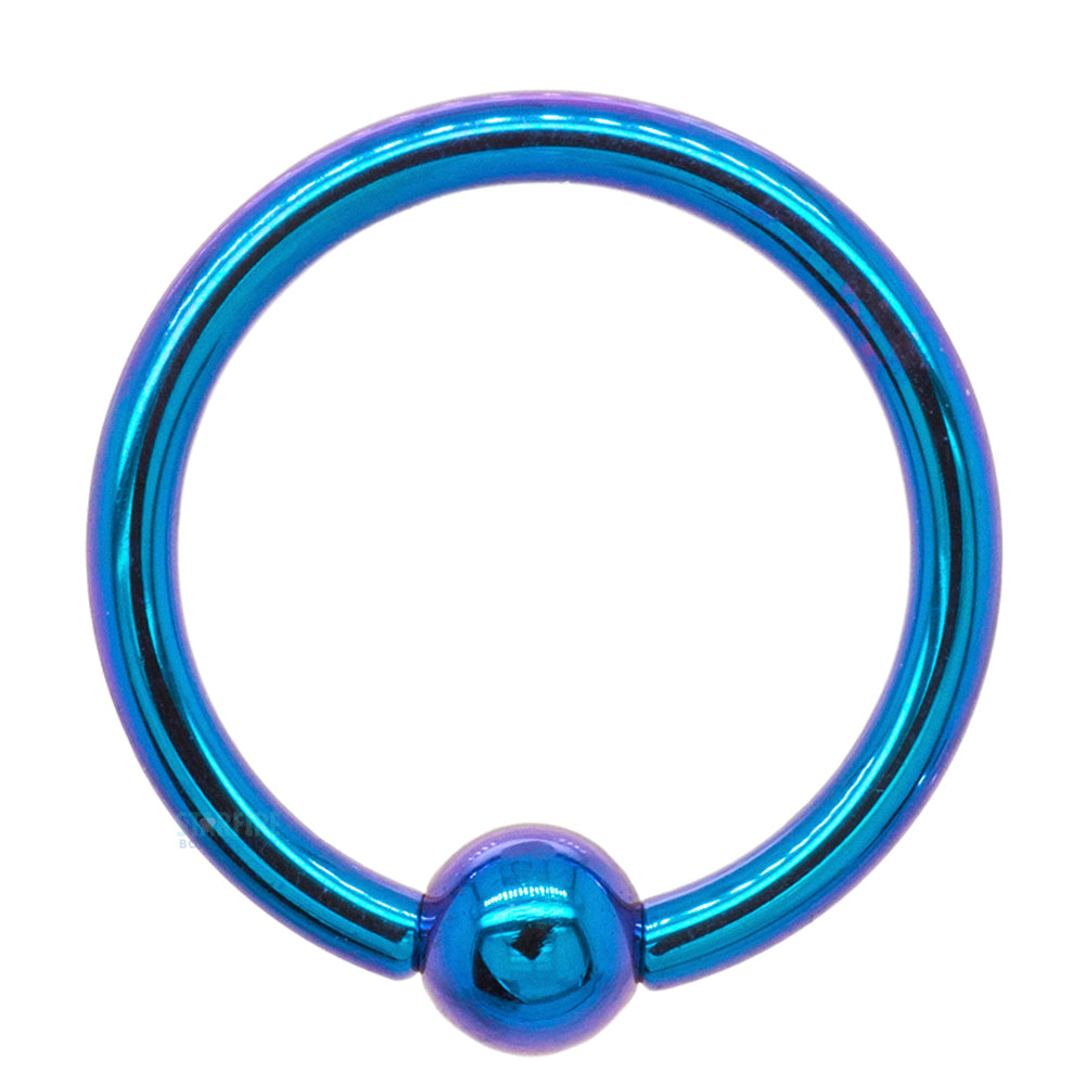 Titanium Captive Bead Ring (CBR) - TE – Teal – Starfire Body Jewelry Company