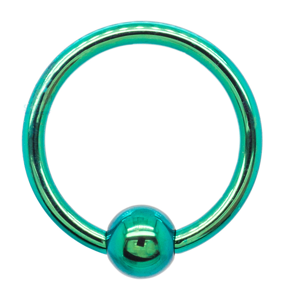 Titanium Captive Bead Ring (CBR) - GR – Green – Starfire Body Jewelry ...