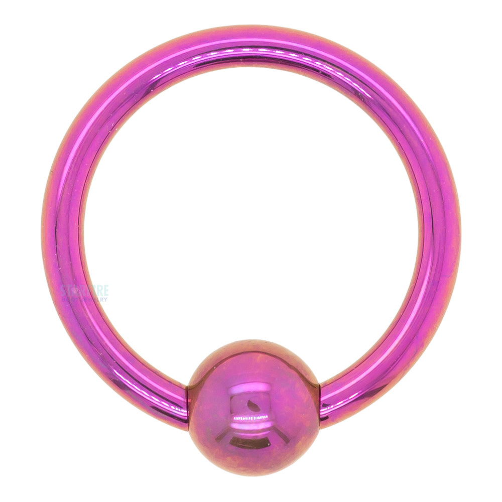 Titanium Captive Bead Ring (CBR) - Fuchsia – Starfire Body Jewelry Company