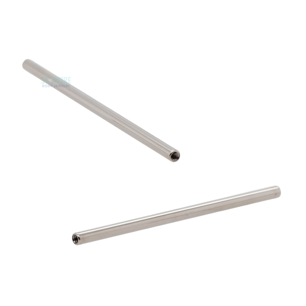 Industrial Strength Titanium Threaded Straight Barbell Shaft - 4 ga ...