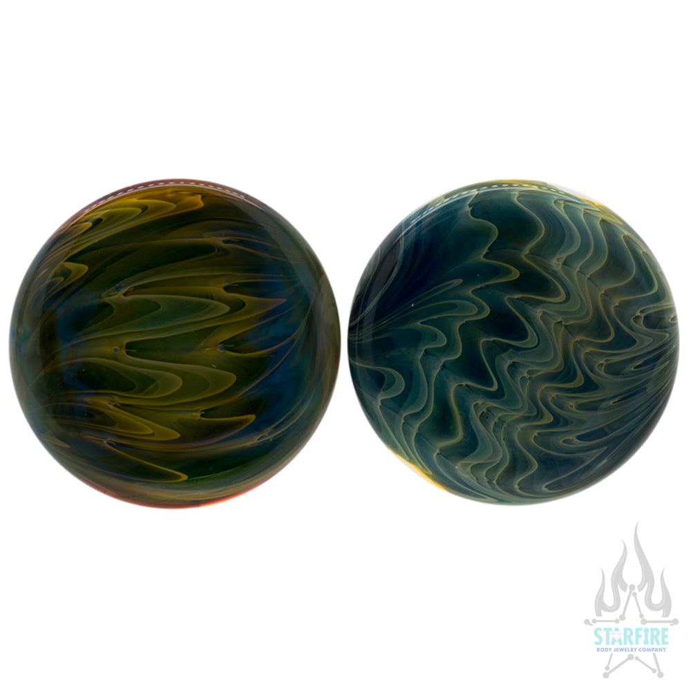 Single Flared Glass Exotic Plugs