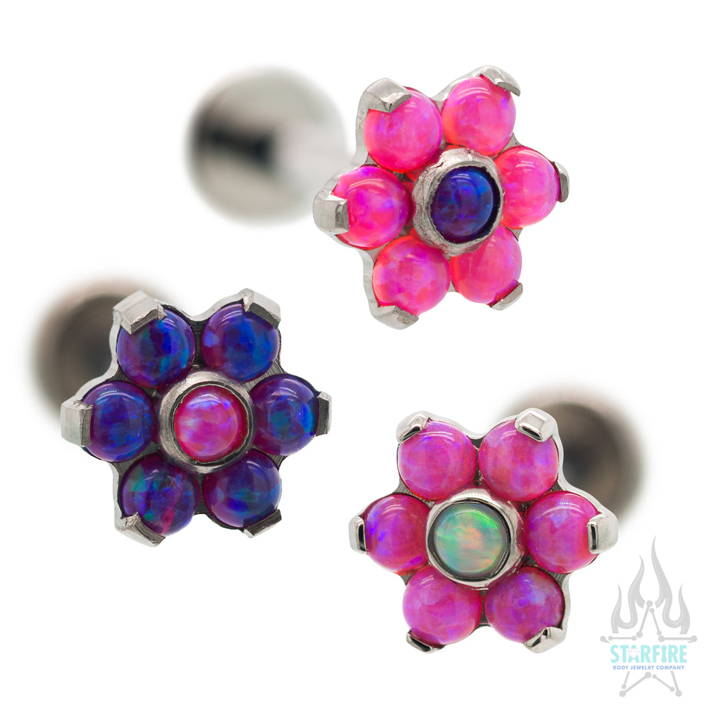 Industrial Strength Flower with Opals on Flatback - custom color combos ...