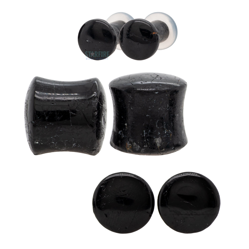 Oracle Body Jewelry Stone Plugs - Black Tourmaline – Starfire Body ...