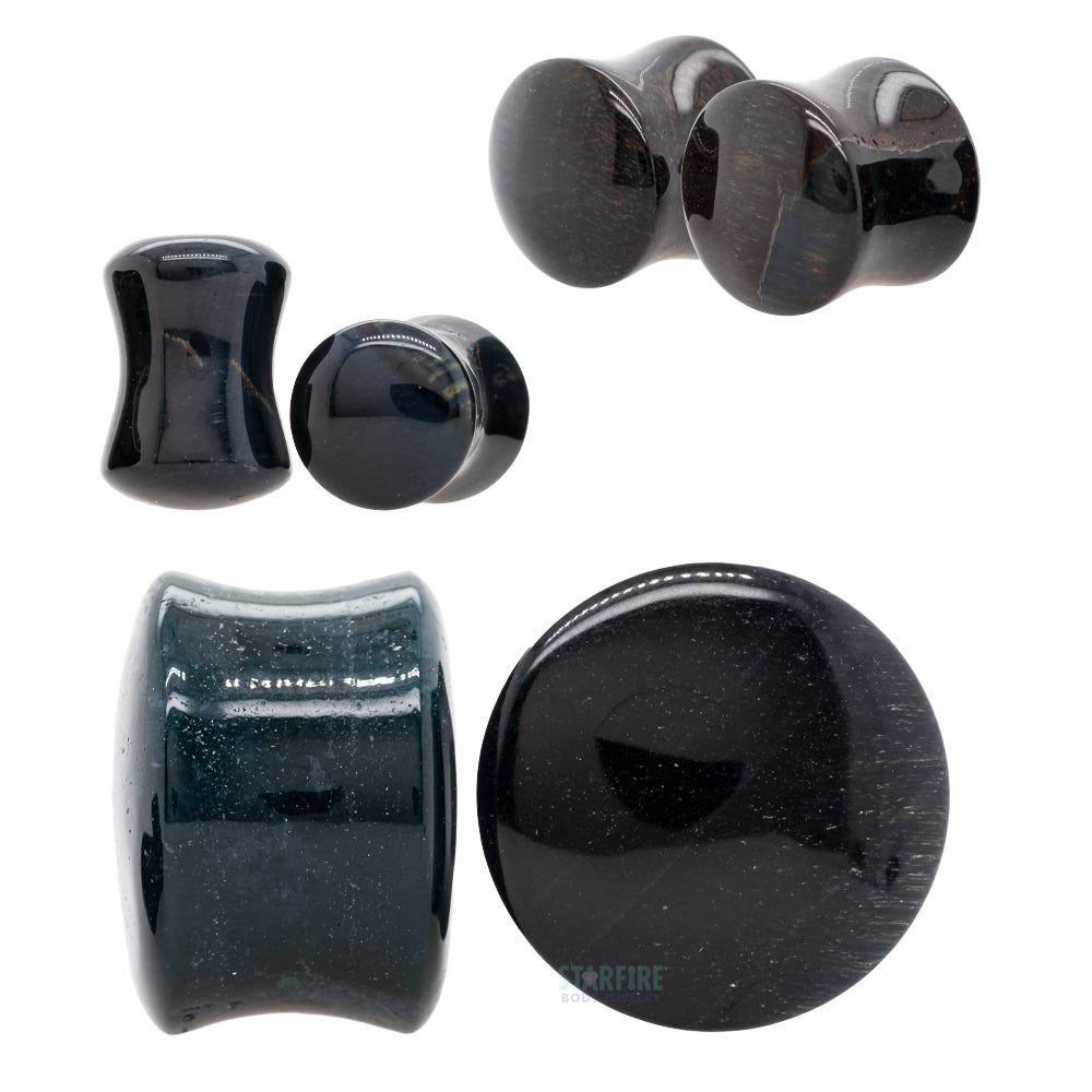 Oracle Body Jewelry Stone Plugs - Blue Tiger Eye – Starfire Body ...