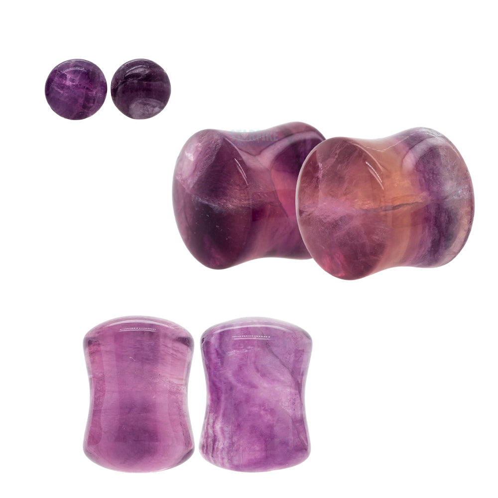 Oracle Body Jewelry Stone Plugs - Fluorite – Starfire Body Jewelry Company
