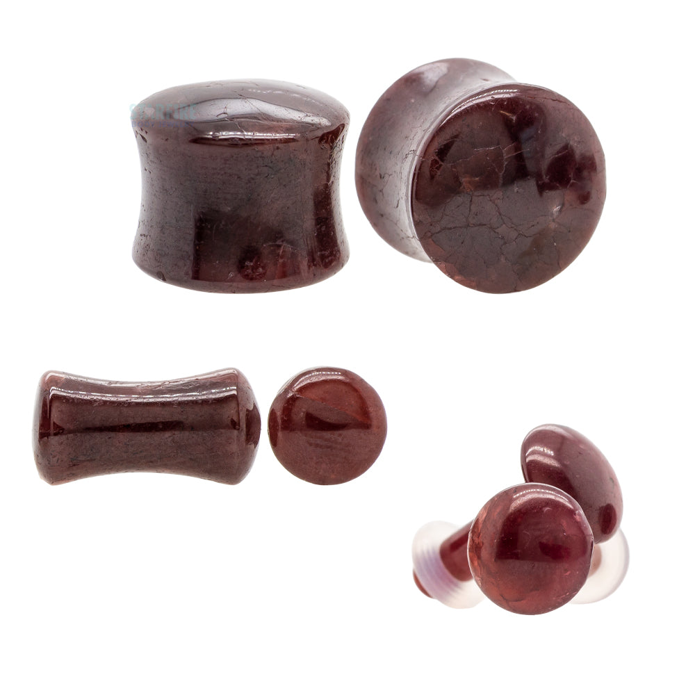 Oracle Body Jewelry Stone Plugs - Garnet – Starfire Body Jewelry Company