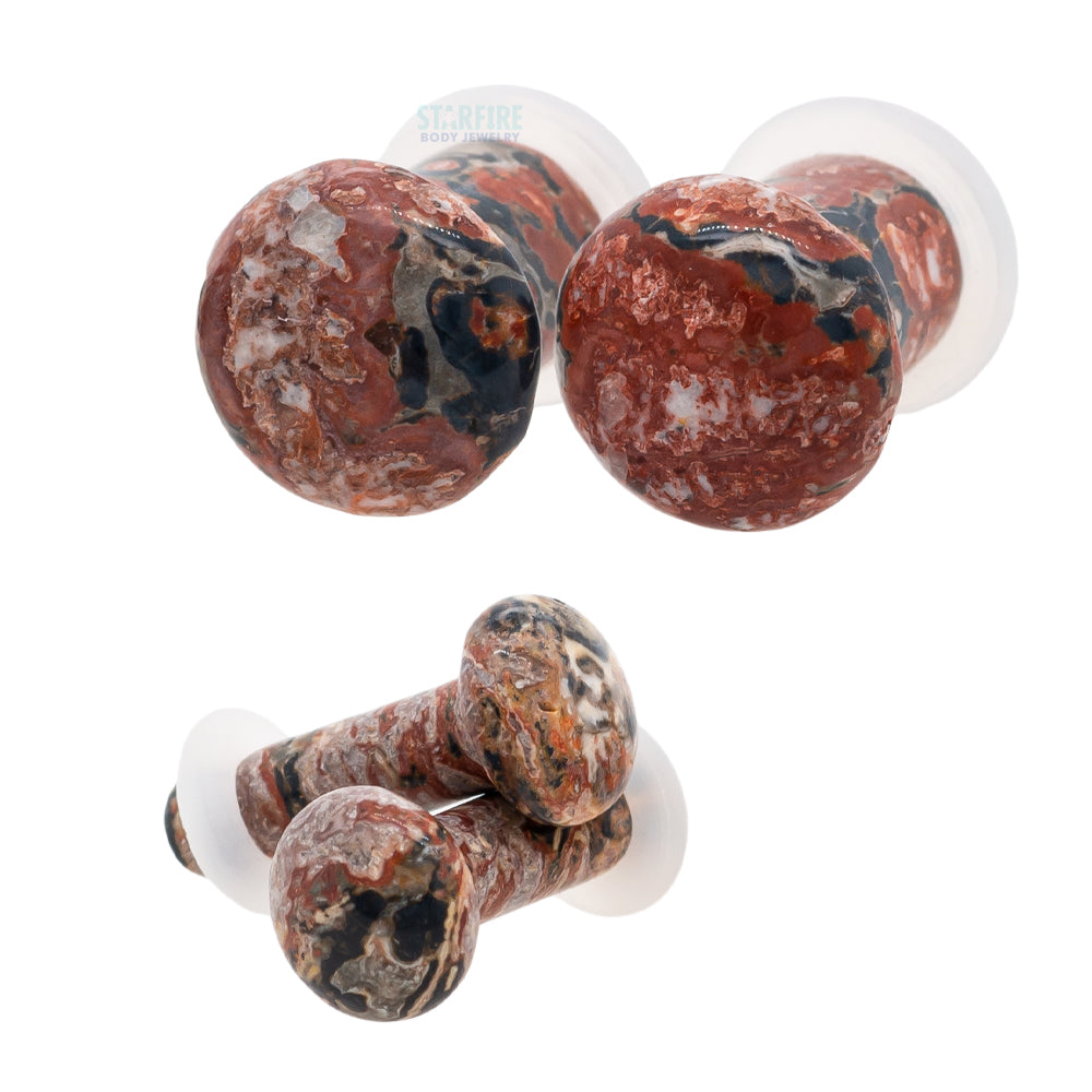 Oracle Body Jewelry Stone Plugs - Leopardskin Jasper – Starfire Body ...