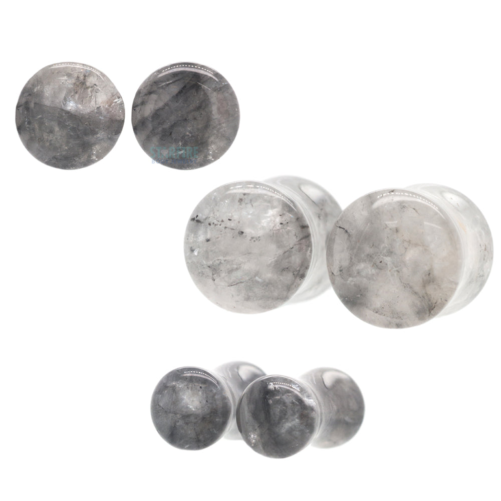 Oracle Body Jewelry Stone Plugs - Cloudy Smoky Quartz – Starfire Body ...
