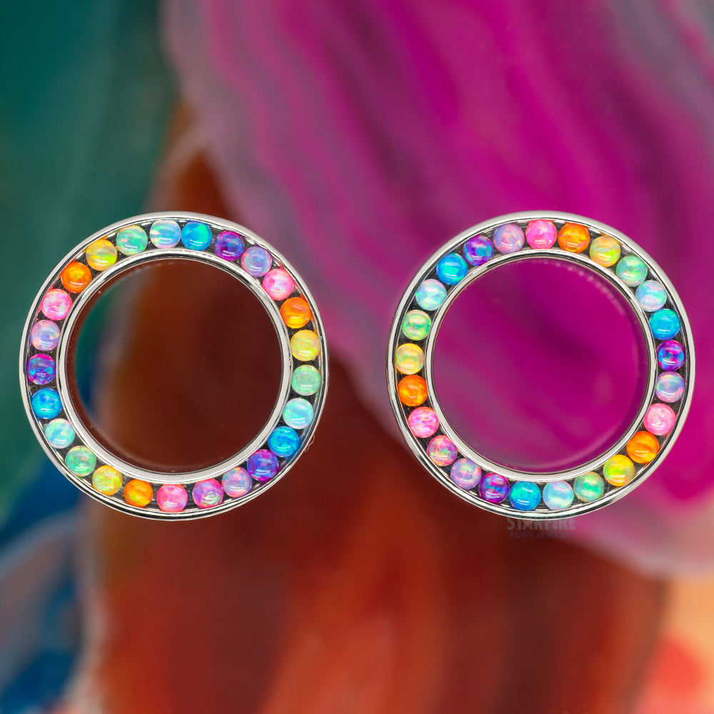 Anatometal Gemmed Eyelets with Cabochon Opals - Rainbow – Starfire Body ...