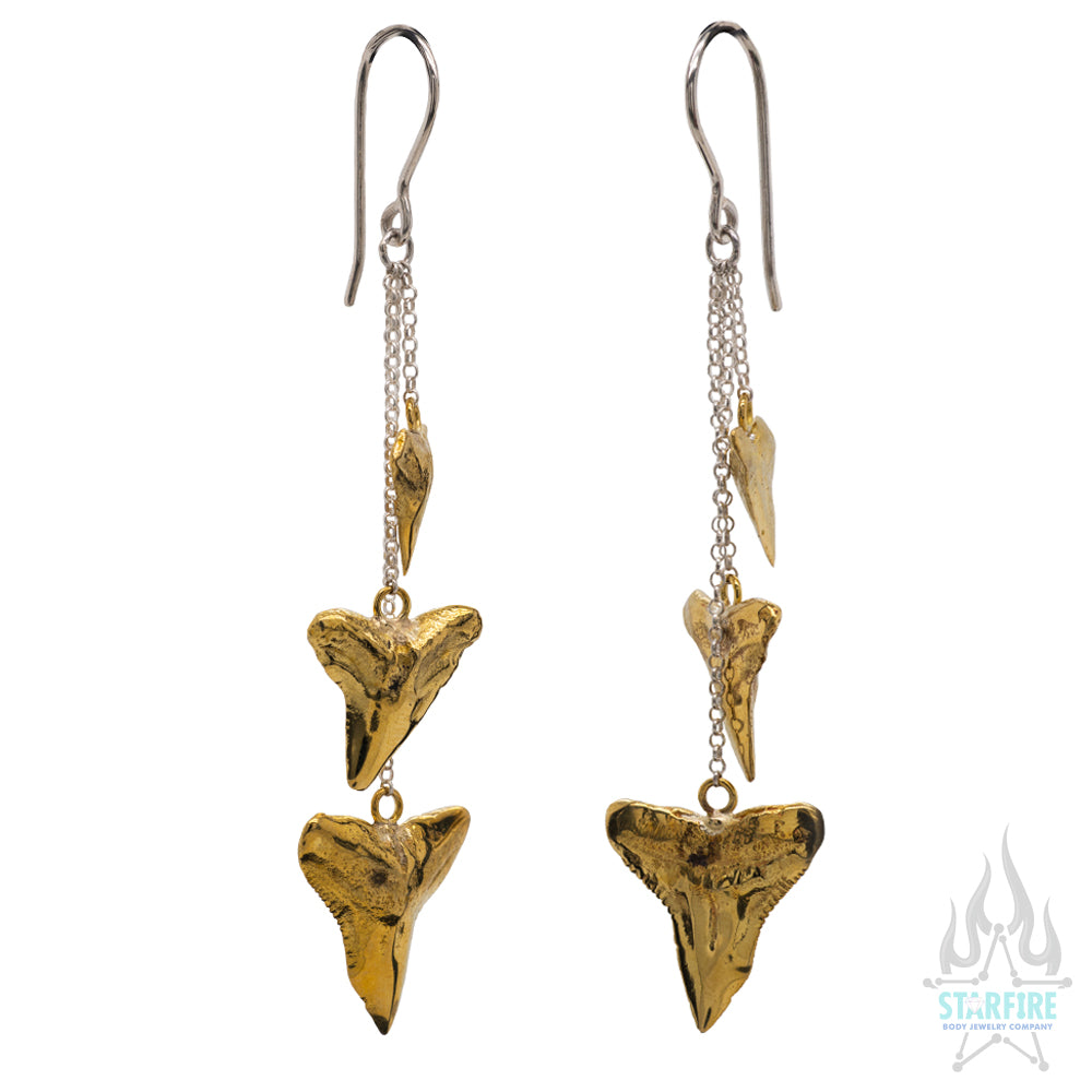 Diablo Organics Shark Cascade Earrings – Starfire Body Jewelry Company