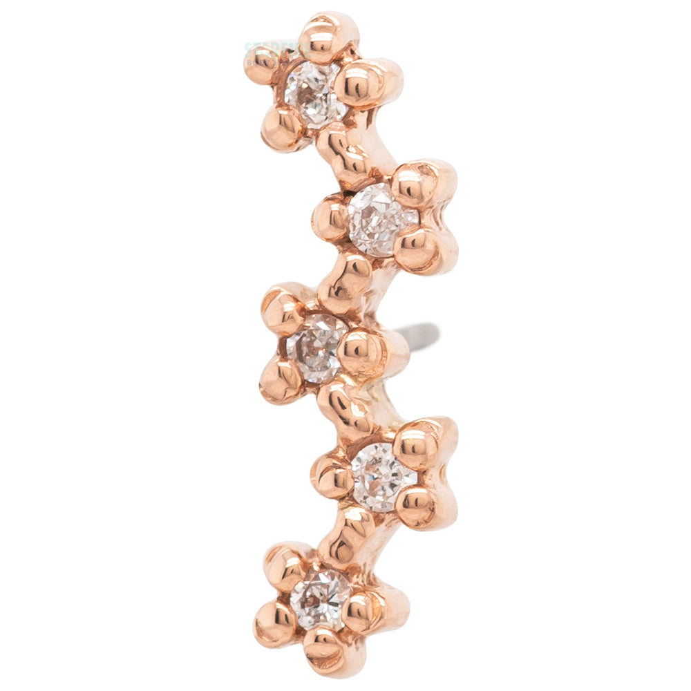 Tawapa threadless: Stardust Pin in Gold with Gemstones – Starfire Body ...