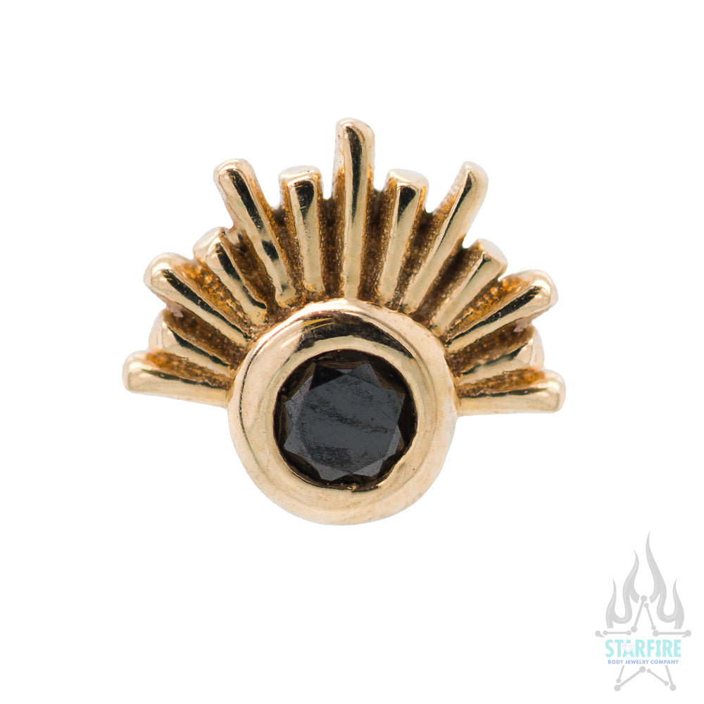 Tawapa threadless: Blaze Pin in Gold with Gemstone – Starfire Body ...