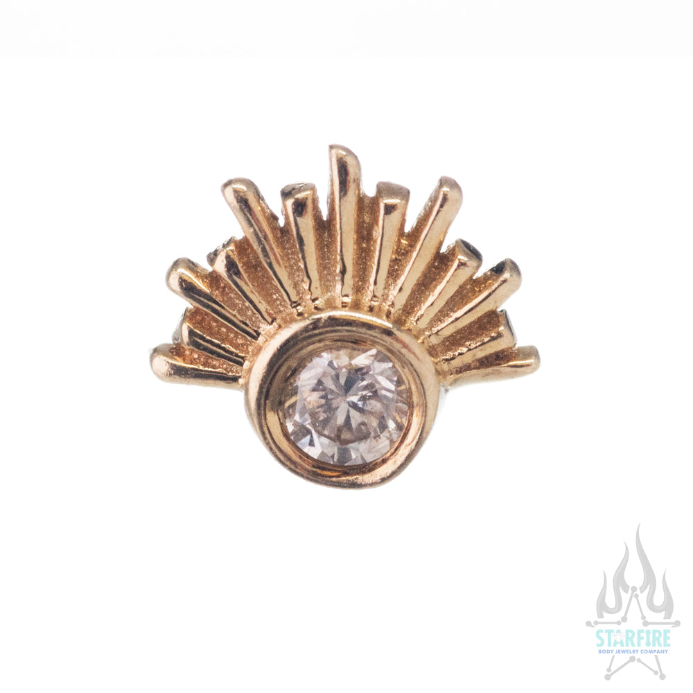 Tawapa threadless: Blaze Pin in Gold with Gemstone – Starfire Body ...