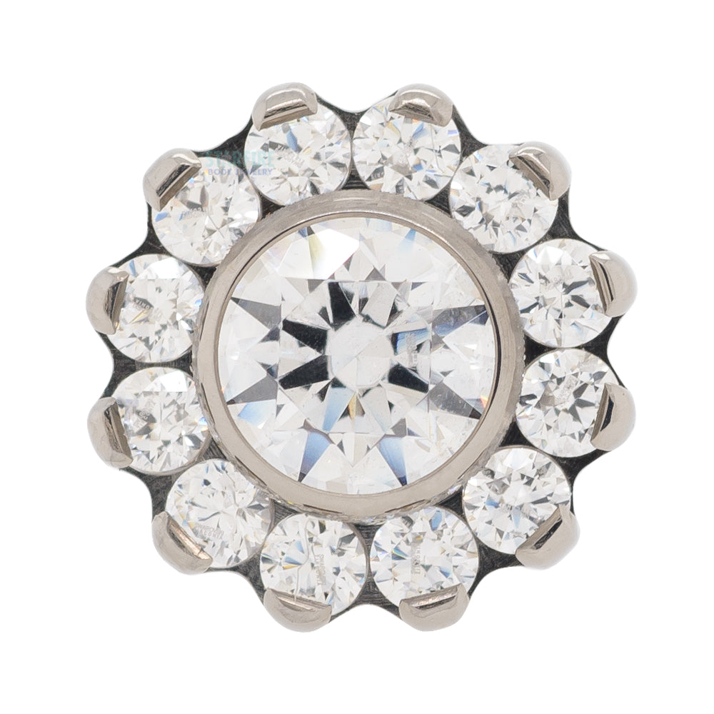 Industrial Strength "Odyssey" Flower Threaded End with Faceted Gem ...
